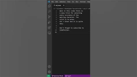 04 The Selecting All Occurrence Trick Codepointer Codinghack