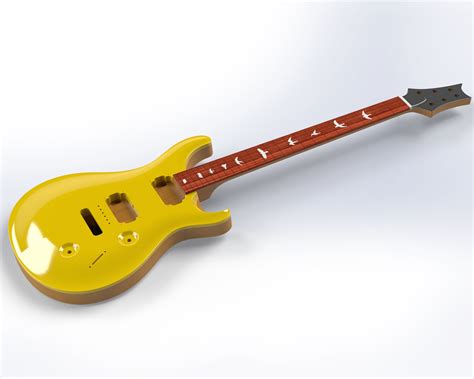 Easy 3d Modeling Blueprints Guitar Prs Custom 24 3d Cad Files