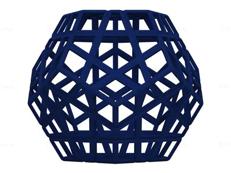 Wireframe Shape Geometric Megaminx Cube 3d Printing Model Stl