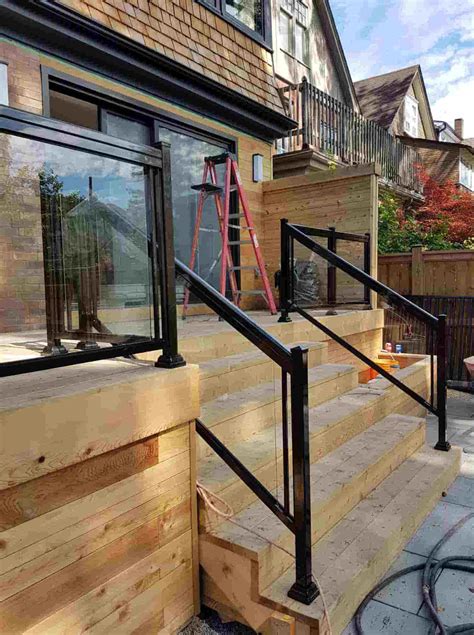 Aluminum Outdoor Glass Railings Toronto Exterior Glass Stair Railing