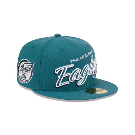 Philadelphia Eagles Script Sided 59fifty Fitted Hat Advcaps Baseball Caps For Various Teams
