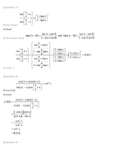 Maths Ch 3 Trigonometric Functions Class 11 Ncert Solutions