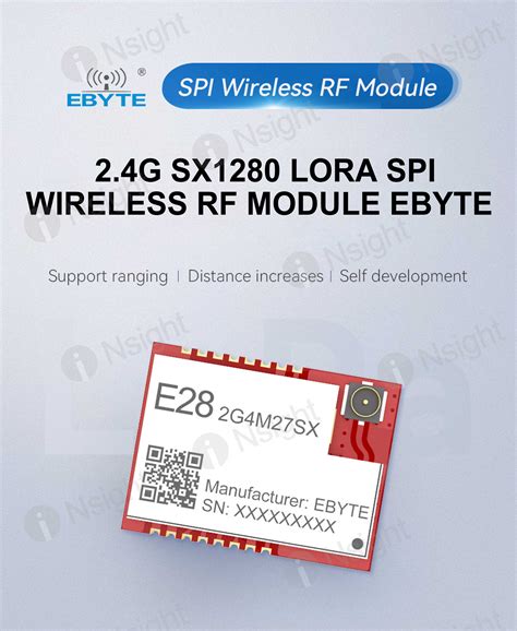 2 4g Sx1280 Lora Spi Wireless Rf Module Ebyte E28 2g4m27sx 27dbm 8km C Insightfpv