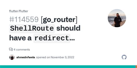 Go Router ShellRoute Should Have A Redirect Method Similar To