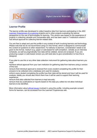 Learner Profile V PDF