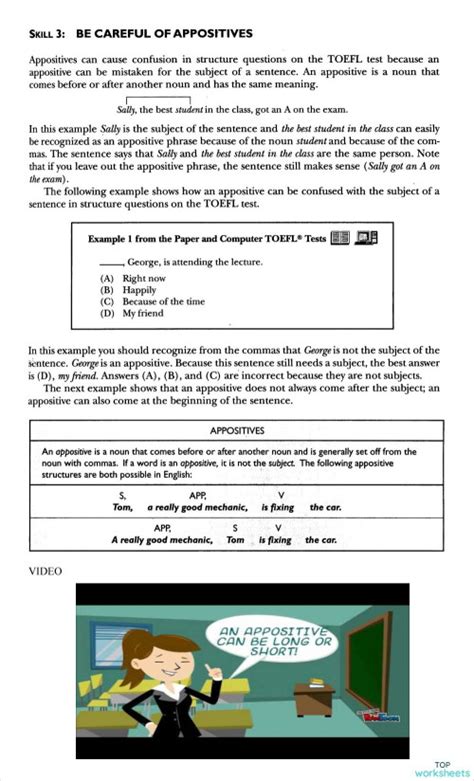 Sk03 Appositives Interactive Worksheet Topworksheets