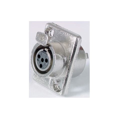 Xlr Mini Chassis Mount 4 Pin Jr2729 Female