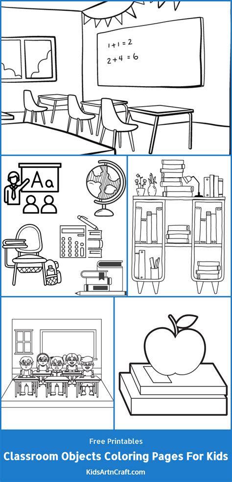 Classroom Objects Coloring Pages