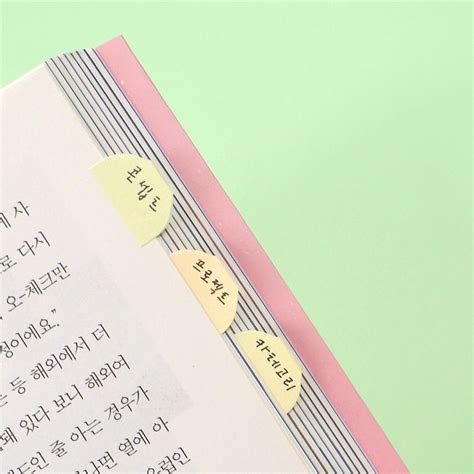 오첵 컬러풀 인덱스 탭 스티커 감도 깊은 취향 셀렉트샵 29cm