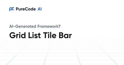 build great framework7 grid list tile bar components faster using ai tools