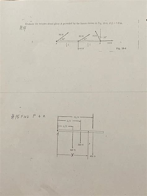 Solved Evaluate The Torques About Pivot A Provided By The Chegg Com