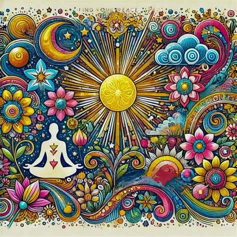 Vivid And Detailed Well Being Illustration Joyful Art For Mindfulness