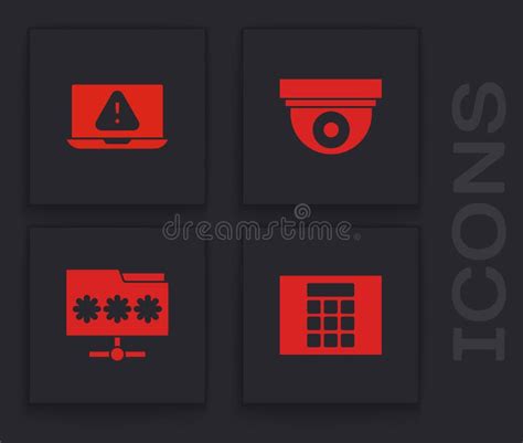 Set Password Protection Laptop With Exclamation Mark Security Camera