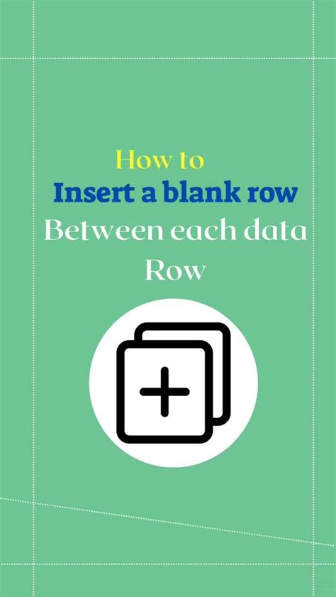 Use This Trick To Insert A Blank Row In Excel 💫💫