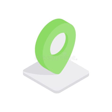 pointer label on web map isometric icon green pointer gps navigation