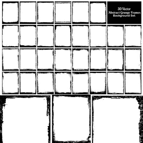 Abstract Grunge Border Frame Design Masterbundles