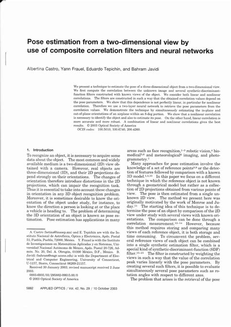 Pdf Pose Estimation Using Linear Or Nonlinear Composite Correlation Filters And A Neural Network
