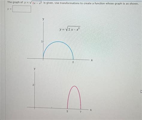 Solved The Graph Of Y2x−x2 Is Given Use Transformations To