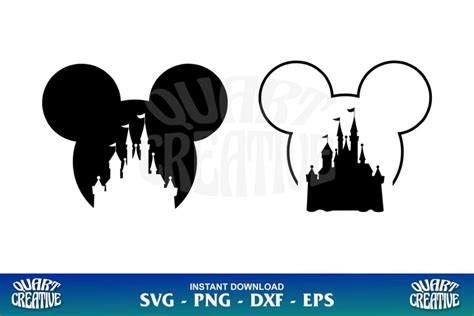Disney Castle Mickey Head Svg Gravectory