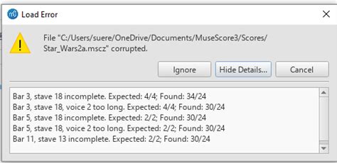 File Corrupted Musescore