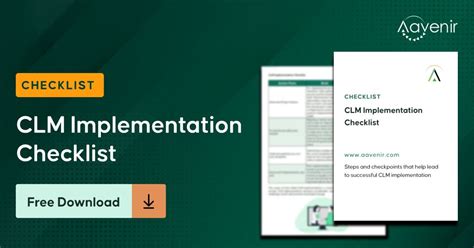 CLM Implementation Checklist Aavenir