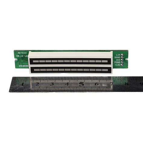 ADJUSTABLE LIGHT SPEED LED Music Level Indicator Mini Dual Bit VU Meter PicClick CA