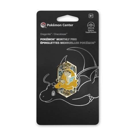 Dragonite Pokémon Monthly Pins Dragon Types Pin 3 Of 12 Pokémon