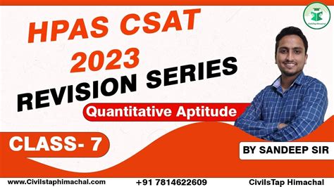 HPAS CSAT 2023 Revision Series Quantitative Aptitude CivilsTap