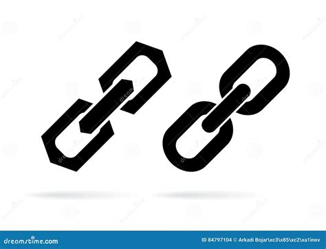 Chain Link Vector Icon Stock Vector Illustration Of Emblem 84797104
