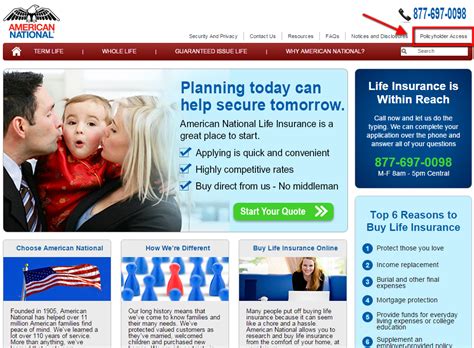 American National Life Insurance Login Make A Payment Insurance Reviews