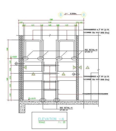 Elevation Of The Wall Details Is Given In This Autocad Dwg Drawing File Download The Autocad