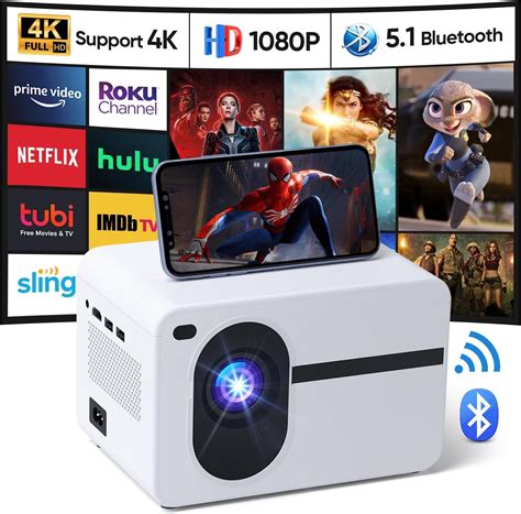 Amazon Com Projector With Wifi And Bluetooth CoolEeve P Lumens Portable Movie Video