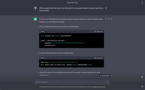 Write A Spark Big Data Job With Chatgpt Ubuntu