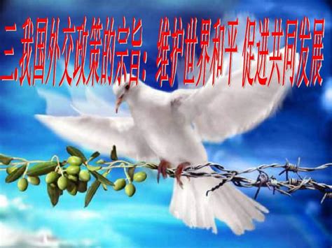 人教版必修2《我国外交政策的宗旨：维护世界和平促进共同发展》ppt课件3word文档在线阅读与下载无忧文档