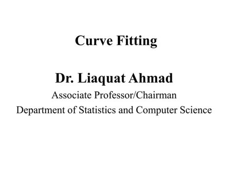 Curve Fitting Detail Explanation Statpdf