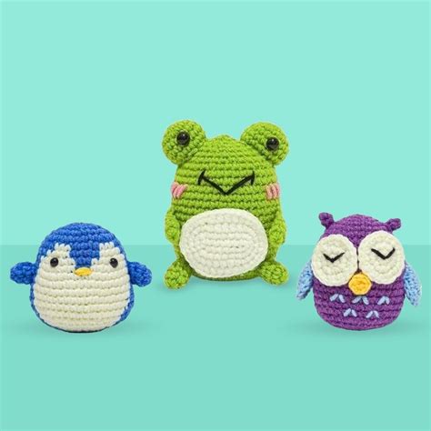 Amigurumi Häkelset Eule Pinguin Und Frosch Figuredart