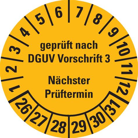 Ksign Mehrjahresprüfplakette Geprüft Nach Dguv Vorschrift 3 Nächster