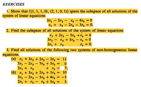 Solved Linear Algebra Evar Nering Book Answer 1 2 3 I