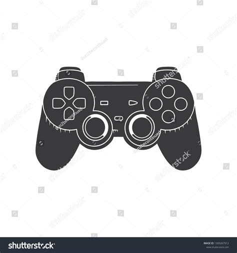 Gaming Controller Illustration Retro Gaming Controller Stock Vector