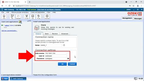 Configure The Sms Gateway With Oracle