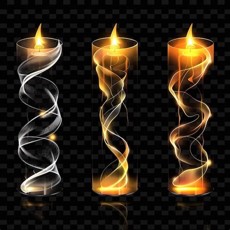 Premium Psd A Set Of Four Candles With Different Colors And A Flame