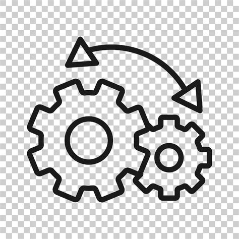 Premium Vector Workflow Icon In Flat Style Gear Effective Vector Illustration On White