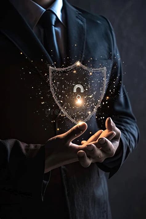 Protection Network Security Computer And Safe Your Data Concept Stock Illustration