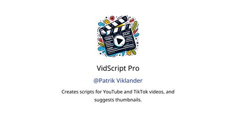 Vidscript Pro Gpts Features And Functions Examples And Prompts Gpt Store