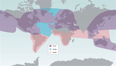 Kvh Tracphone Satellite Coverage Mini Vsat Broadband Planned Service Expansion 2009 Honor