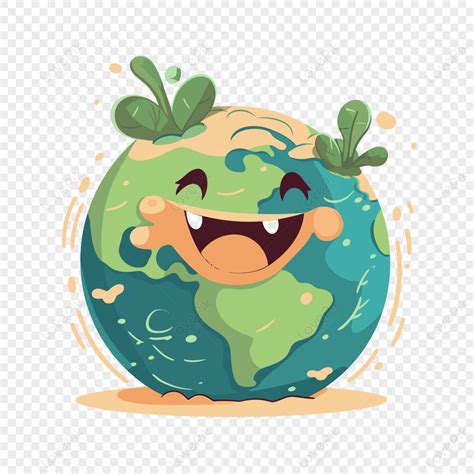 행복한 지구 벡터만화클립 아트상표 Png 일러스트 무료 다운로드 Lovepik