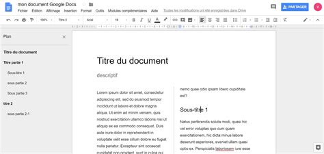 TUTO Google Docs créez et formatez vos documents texte avec Google