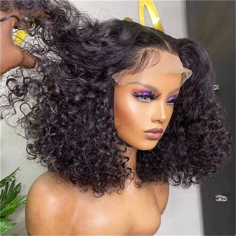 Wigs 8 16 Short Bob Wig 13x6 T Part Lace Front Human Hair