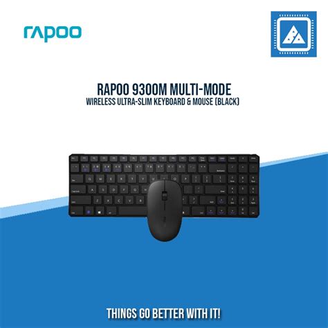 Rapoo 9300m Multi Mode Wireless Ultra Slim Keyboard And Mouse Black Bluearm Computer Store