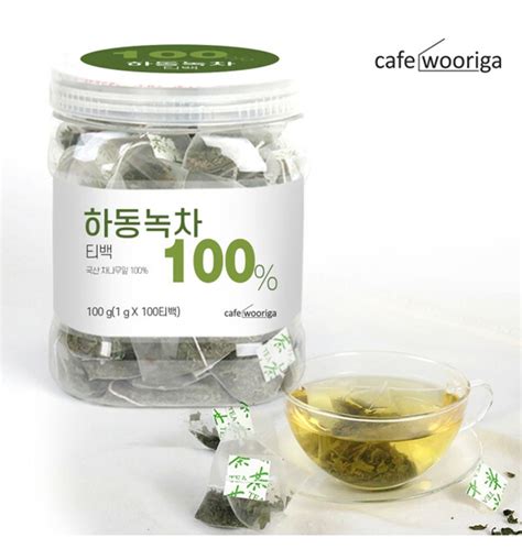 카페우리가 국내산 하동 녹차 100티백 1통 녹차잎 티백 티몬
